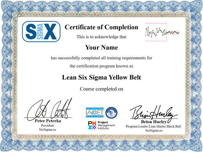 Get Lean Six Sigma Yellow Belt Certified - SixSigma.us
