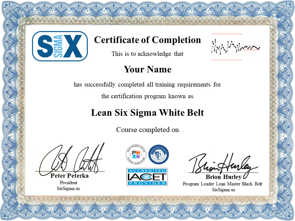 Get Lean Six Sigma White Belt Certified - SixSigma.us