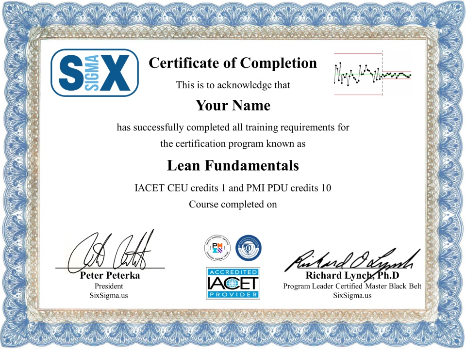 Lean Fundamentals Online Training - SixSigma.us